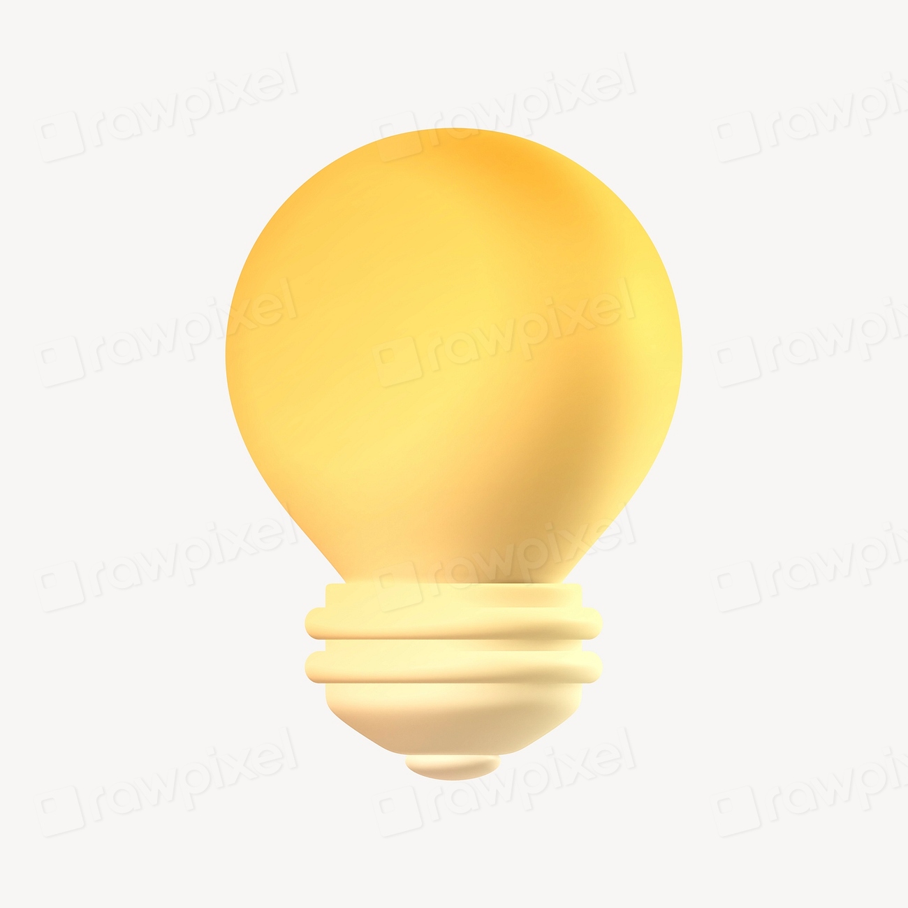 Light bulb icon, 3D rendering | Free Photo Illustration - rawpixel
