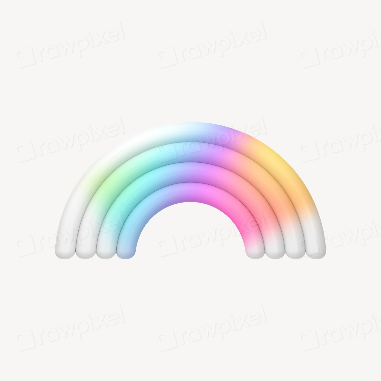 Rainbow 3D icon sticker psd | Premium PSD Illustration - rawpixel