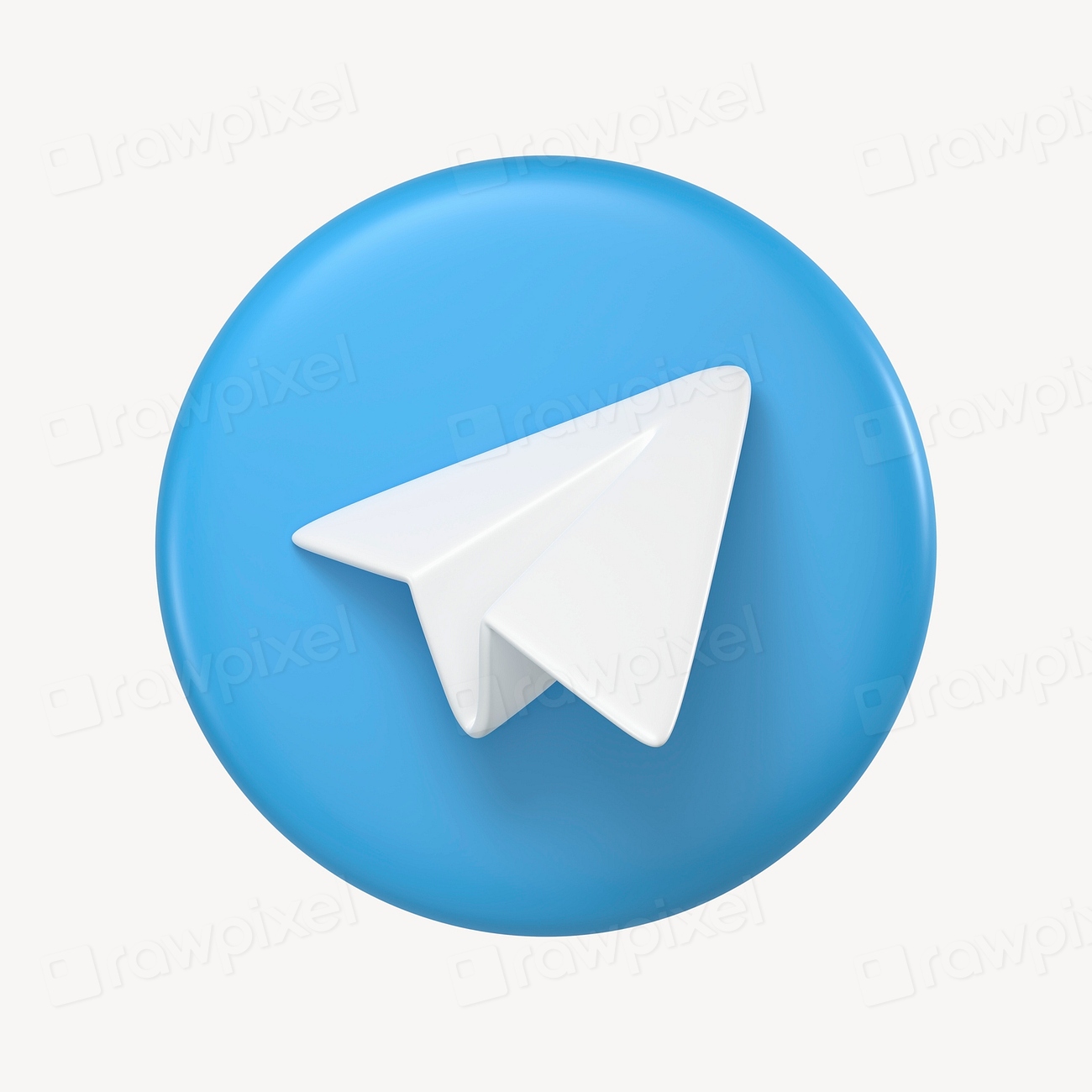 Telegram icon social media 3D | Premium PSD - rawpixel