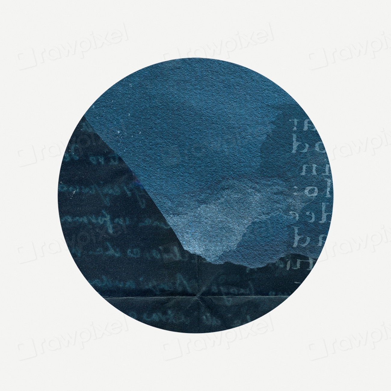 Aesthetic blue paper badge sticker, | Free PSD - rawpixel