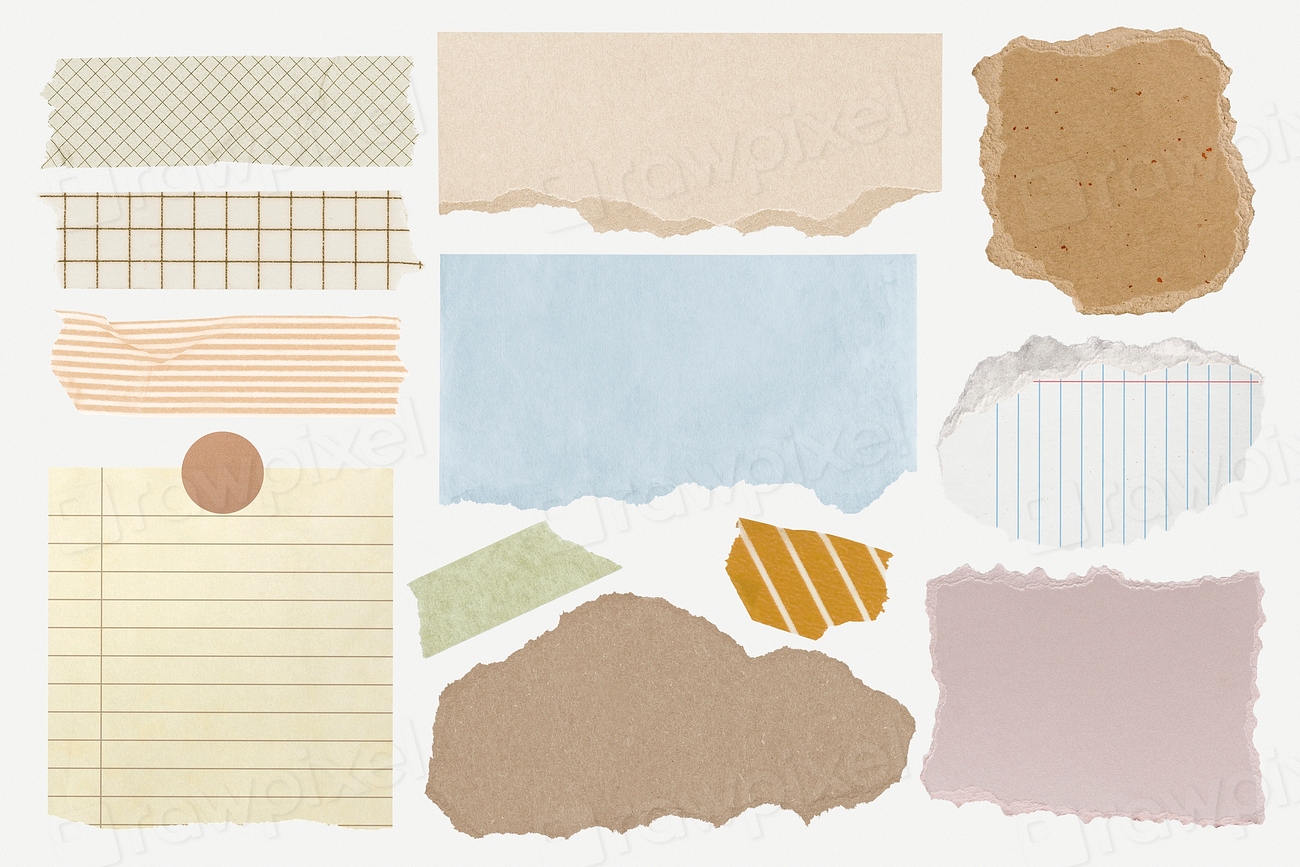 Aesthetic ripped papers sticker, journal | Premium PSD - rawpixel