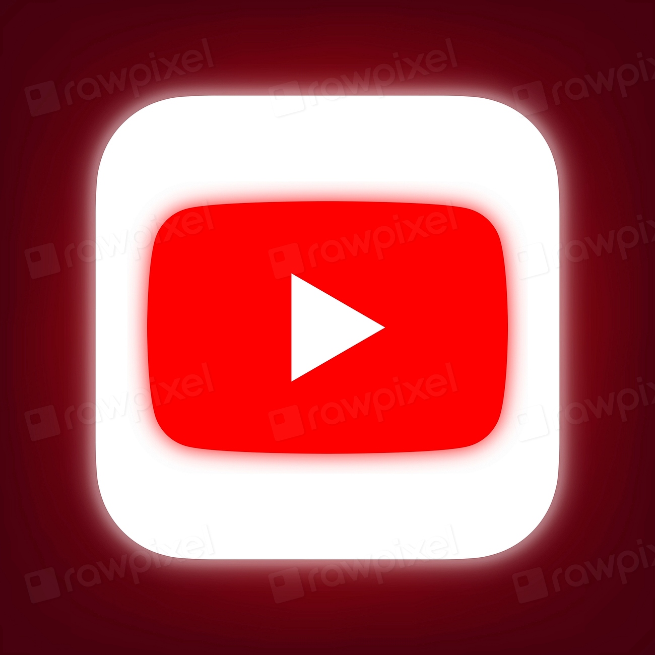 YouTube icon social media neon | Free Photo - rawpixel