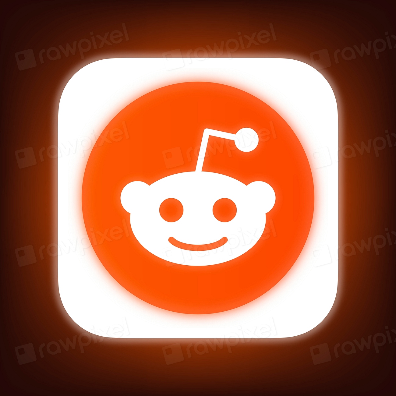 Reddit icon social media neon | Premium PSD - rawpixel