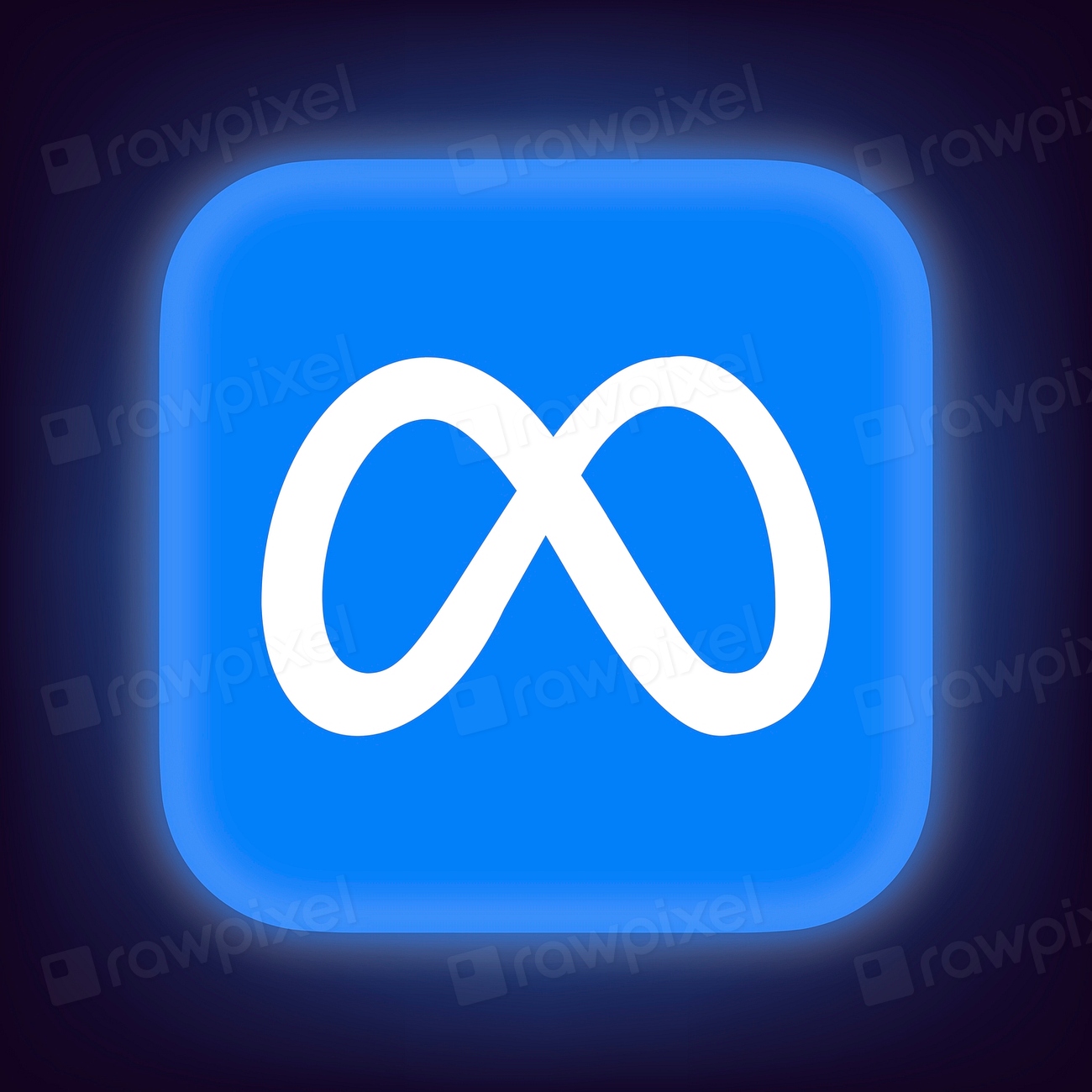 Meta icon social media neon | Free Photo - rawpixel