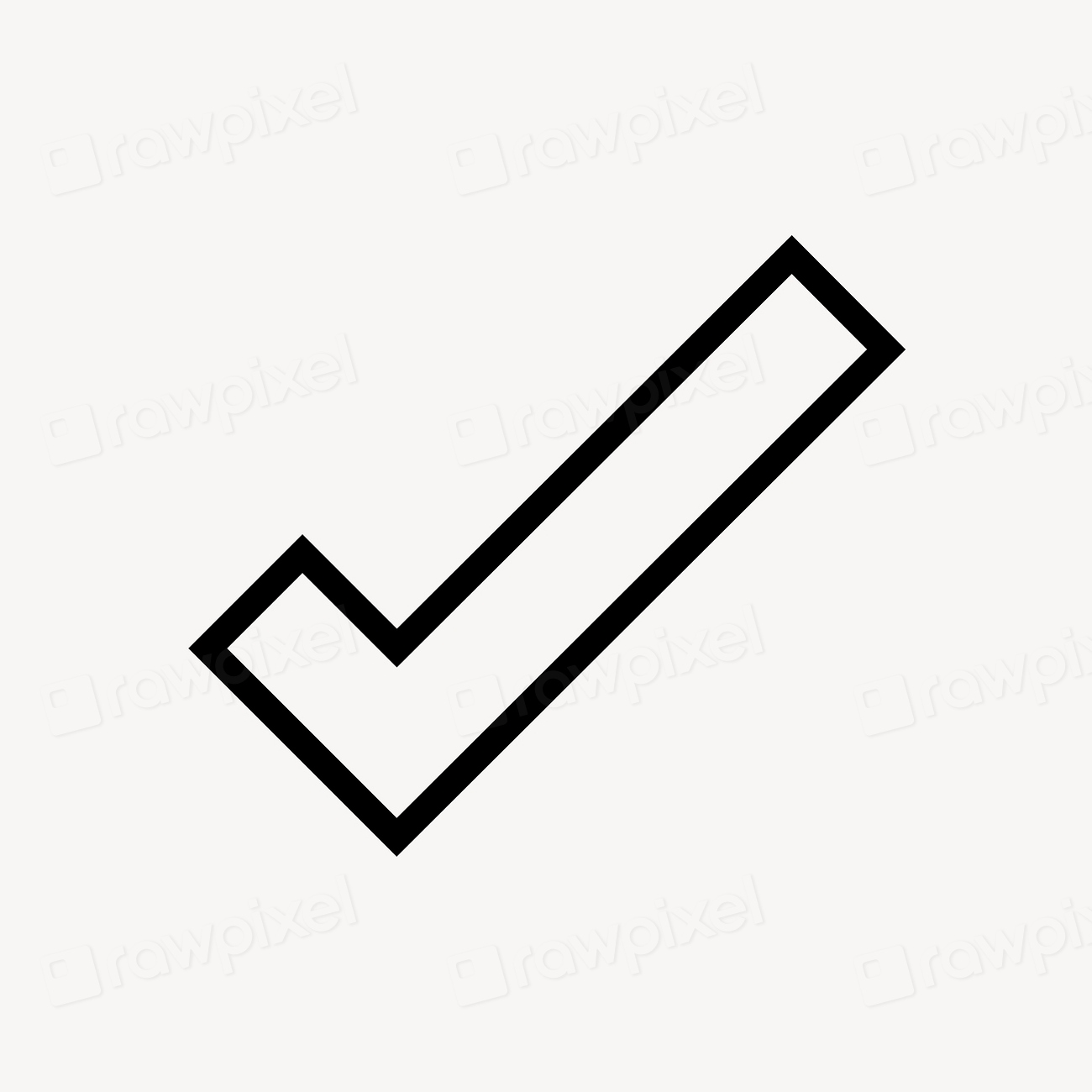 Check mark line icon, minimal | Premium PSD - rawpixel
