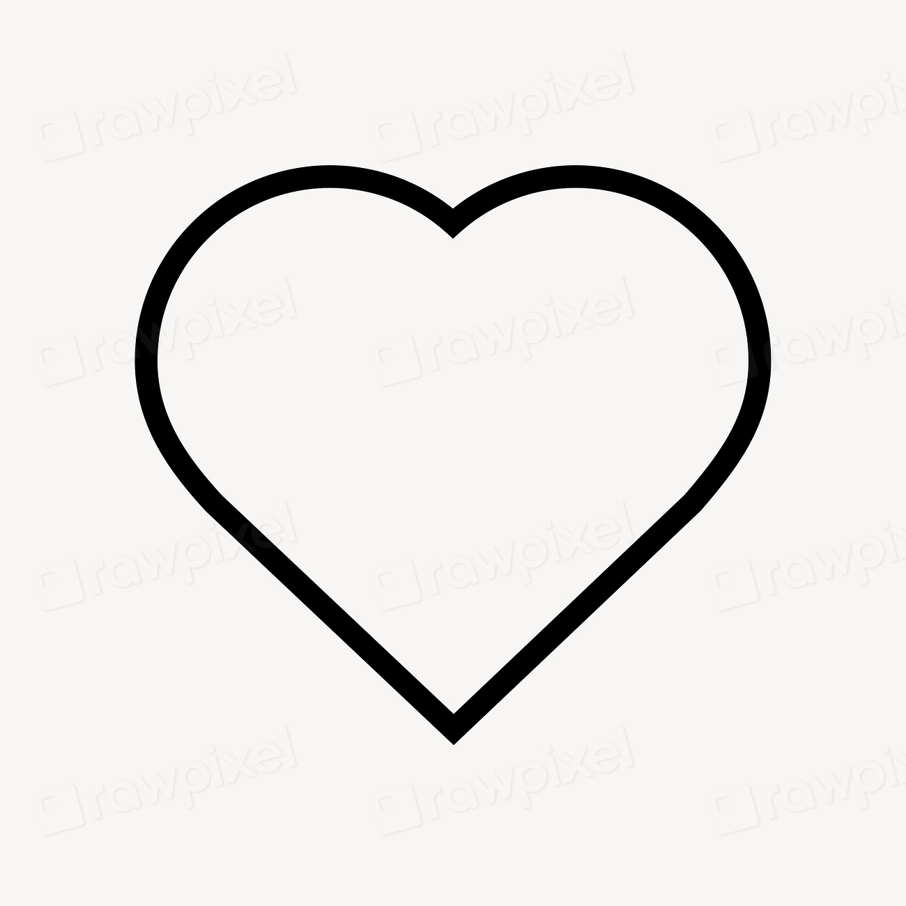 Heart shape line icon, minimal | Premium PSD - rawpixel