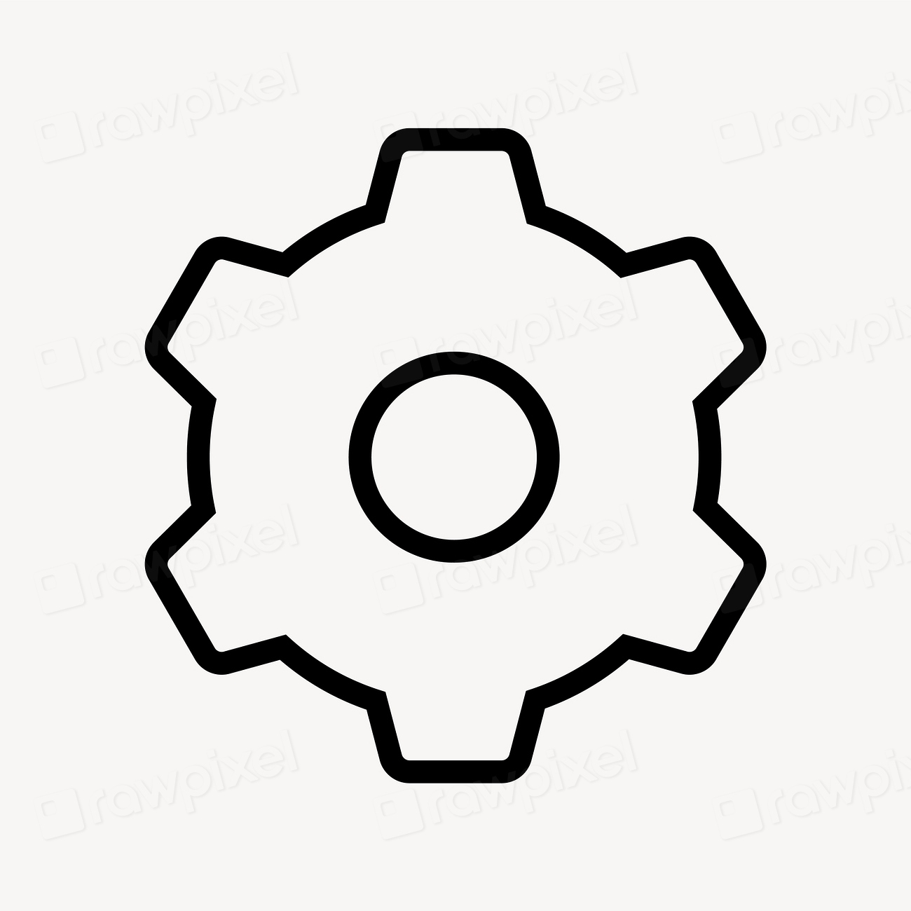 Cog, settings line icon, minimal | Premium Vector - rawpixel