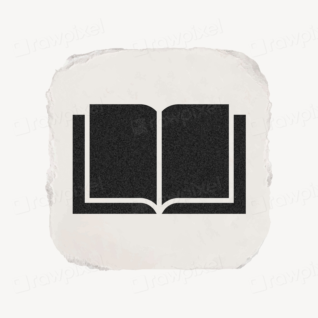 Open book, education icon, ripped | Premium Vector - rawpixel