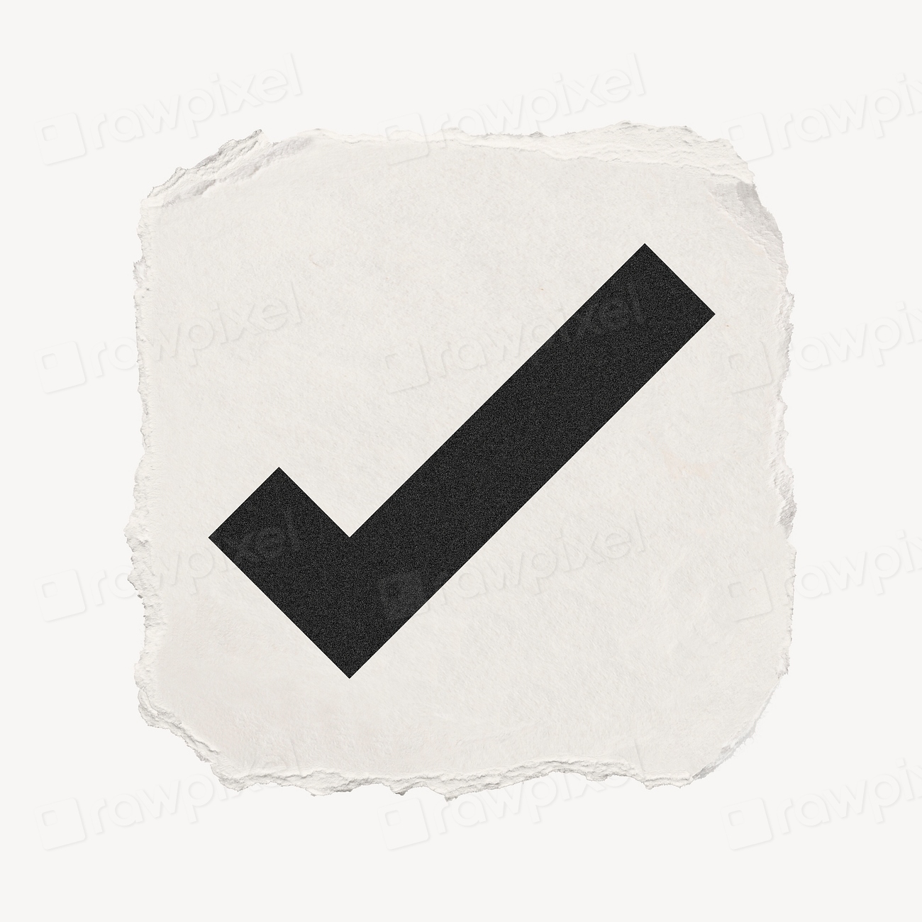 Check mark icon, ripped paper | Premium PSD - rawpixel