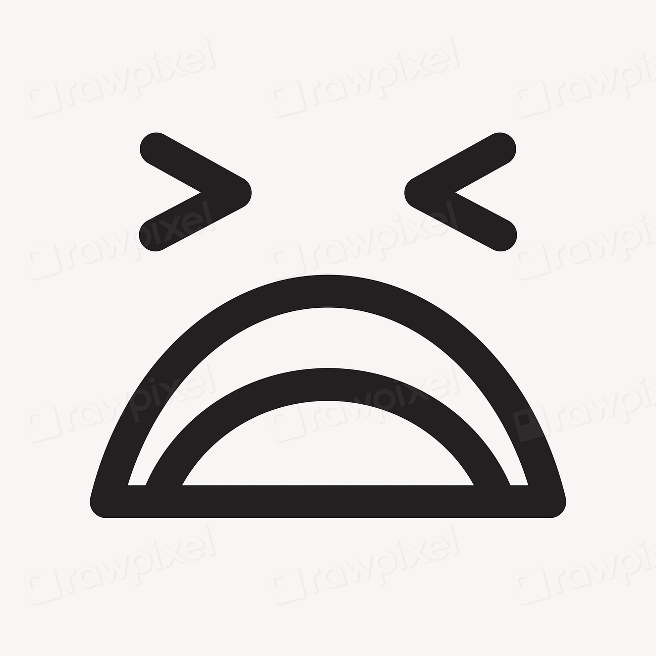 Weary face emoticon, cute facial | Free Photo - rawpixel