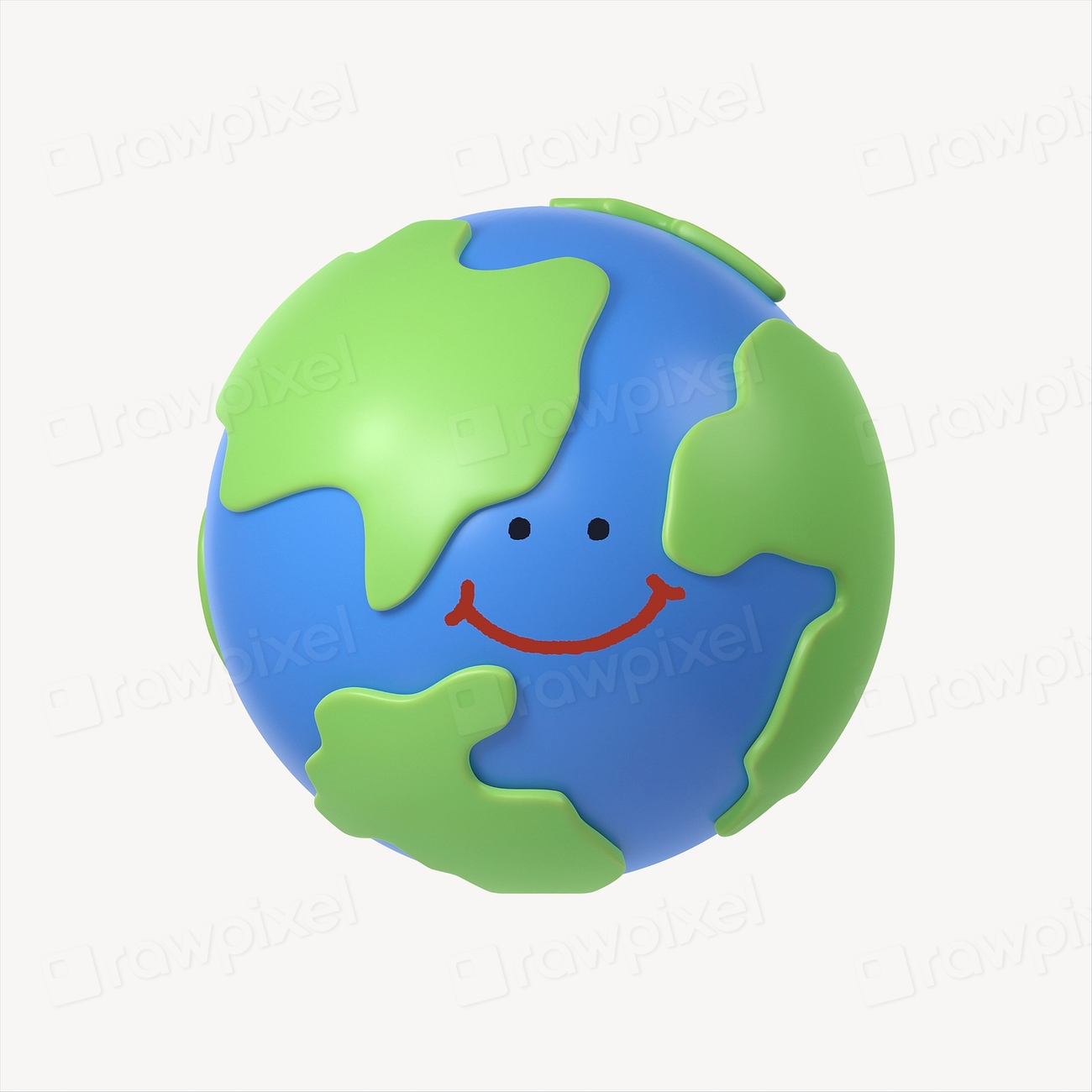 Smiling Earth 3D sticker, emoticon | Premium PSD Illustration - rawpixel