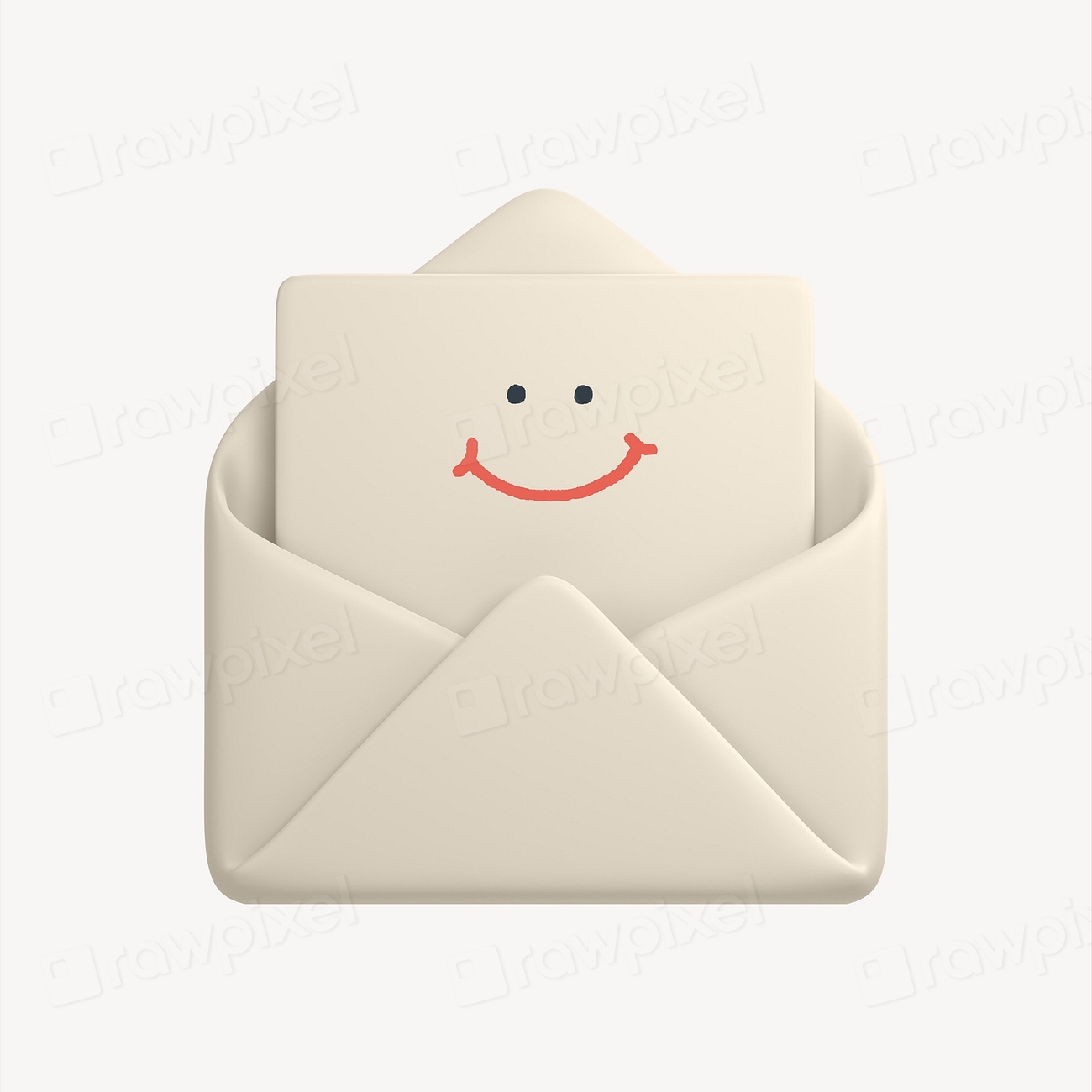 Smiling envelope, 3D emoticon illustration | Free Photo Illustration ...