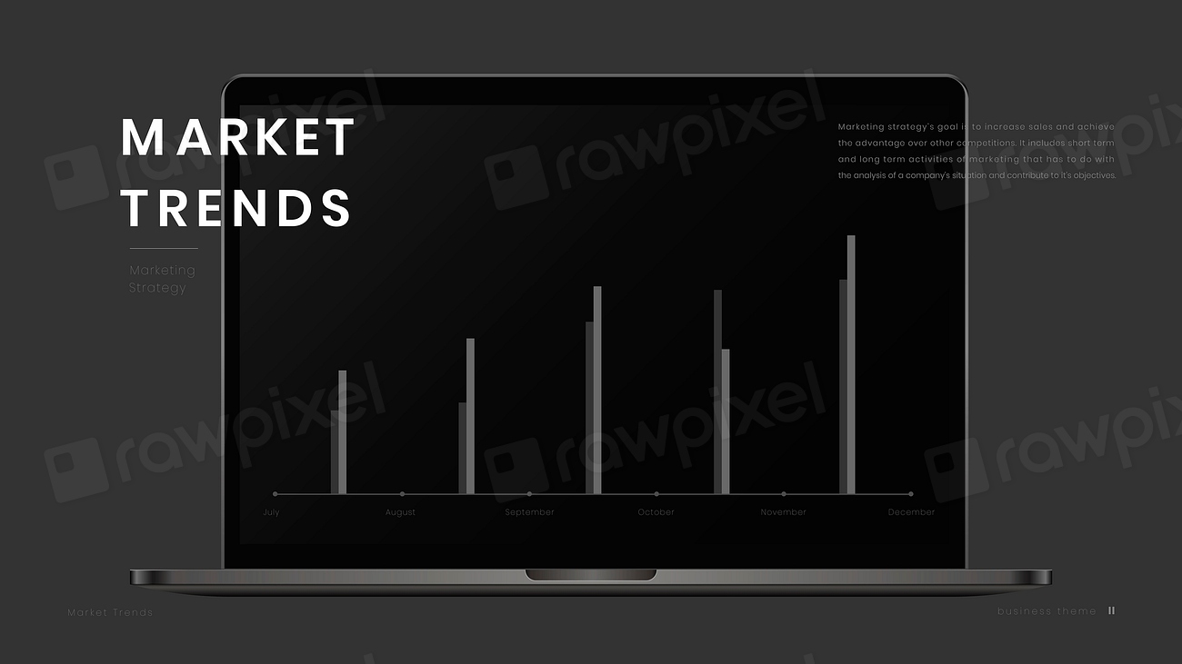 Marketing trends graph vector presentation | Premium Vector Template ...