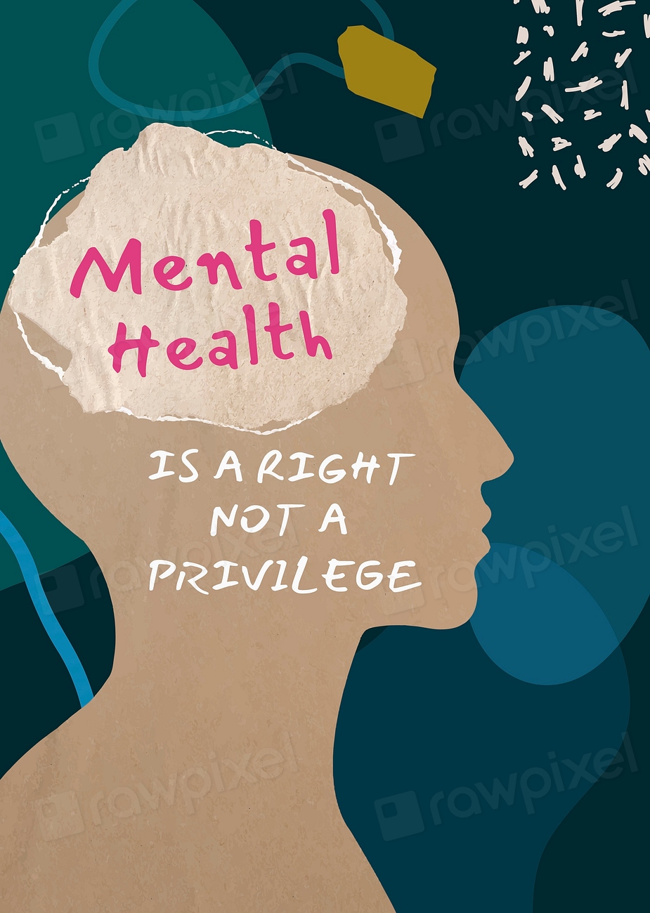Mental Healthcare Poster Template Aesthetic Premium Vector Template