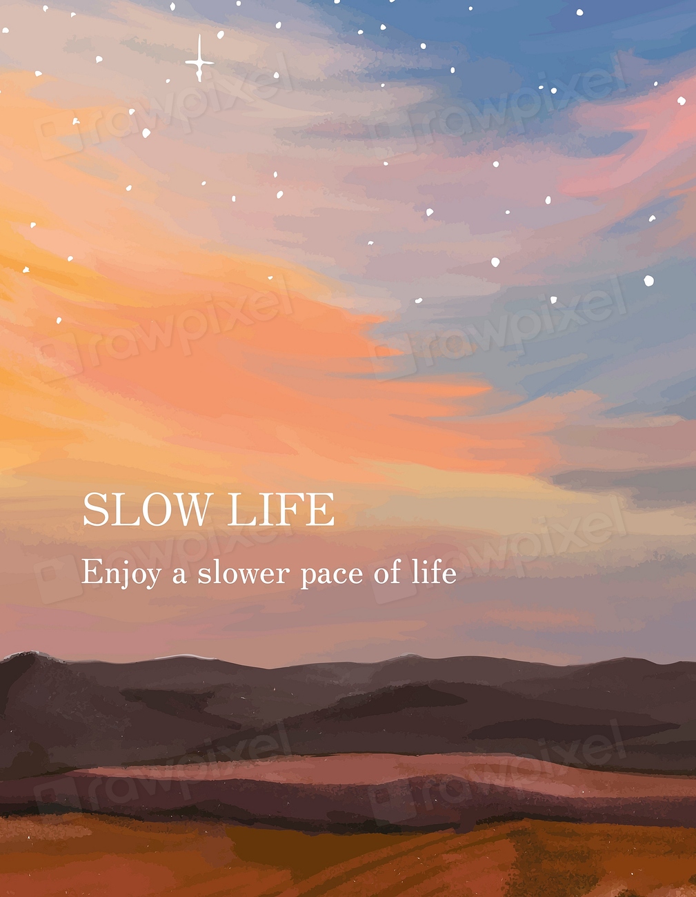 Slow lifestyle flyer template, editable | Free Vector Template - rawpixel