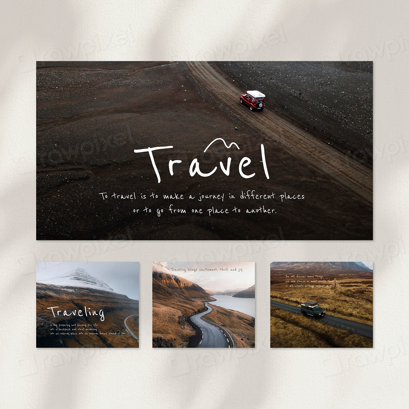 Travel blog website template set | Premium Vector - rawpixel