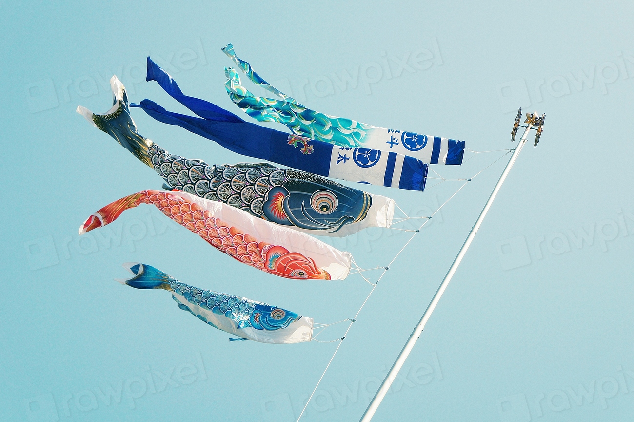 Koinobori, Japanese carp kites children's | Free Photo - rawpixel