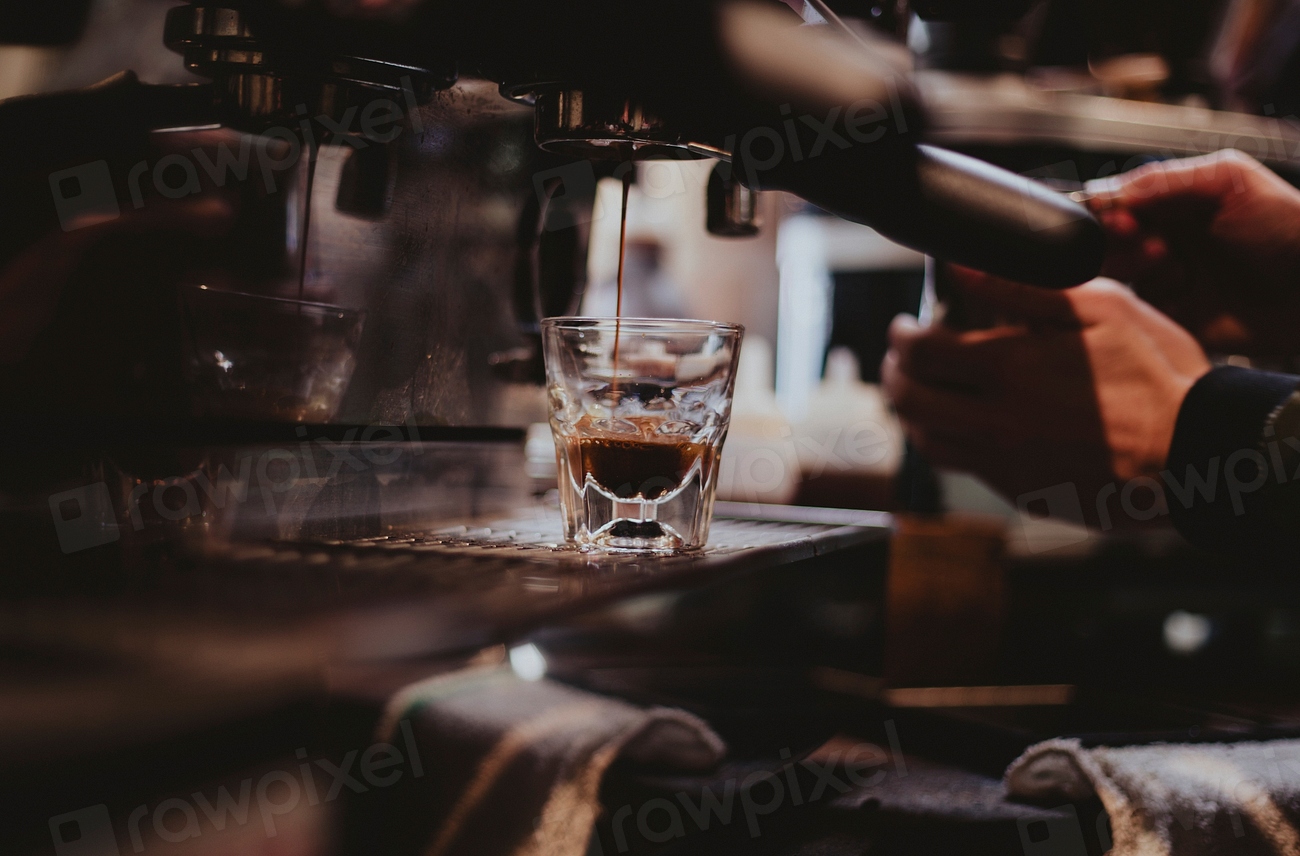Pulling Espresso. Original public domain | Free Photo - rawpixel