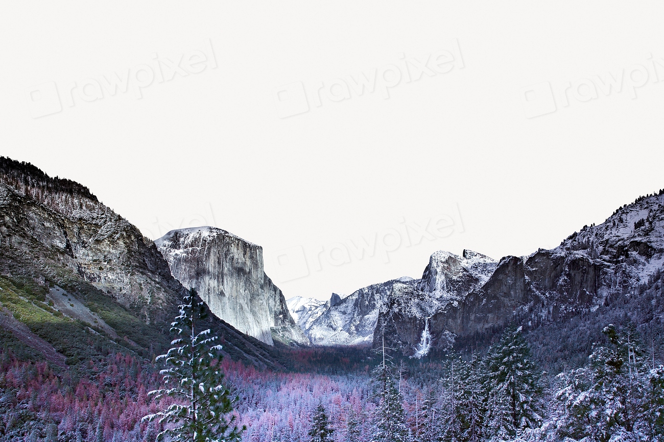 Mountain landscape border collage element, | Free PSD - rawpixel