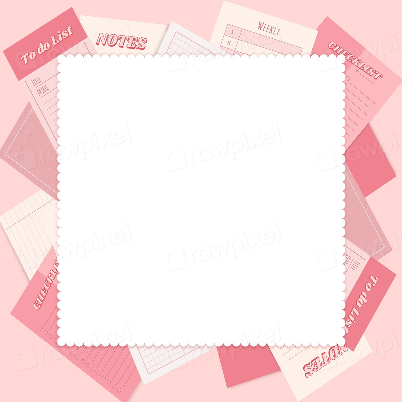 Pink notepad planner set vector | Premium Vector - rawpixel