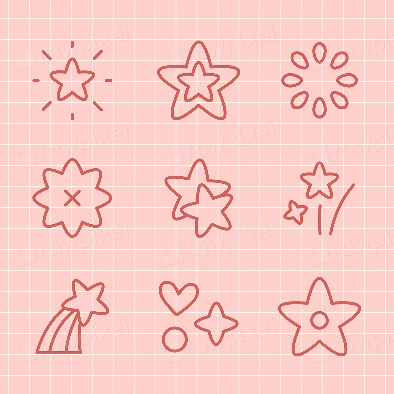 Colorful star shape icon collection | Premium Vector - rawpixel