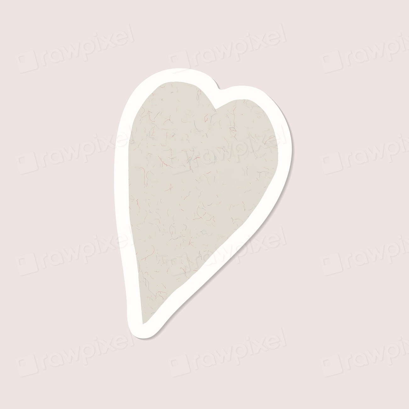 Beige heart shape sticker vector | Premium Vector - rawpixel