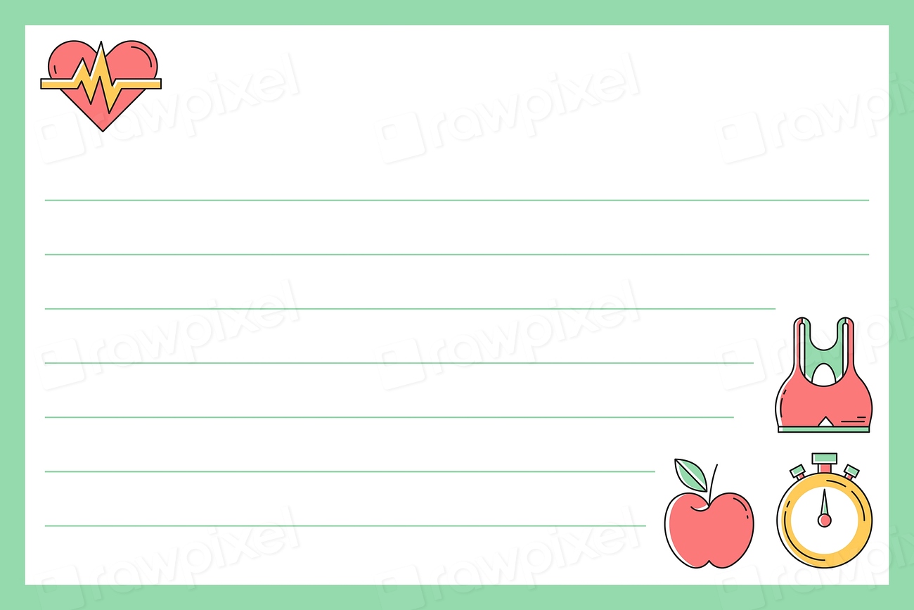 Blank white fitness note template | Premium Vector - rawpixel