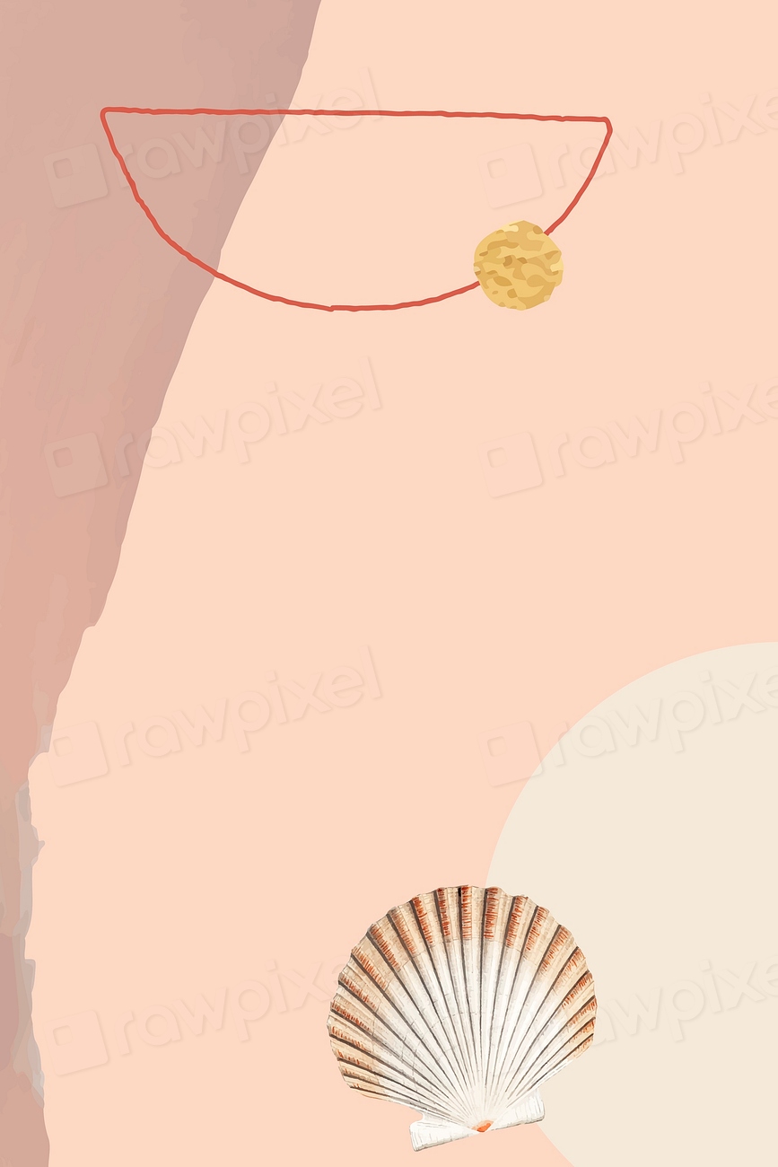 Clamshell pattern on pastel background | Premium Vector - rawpixel