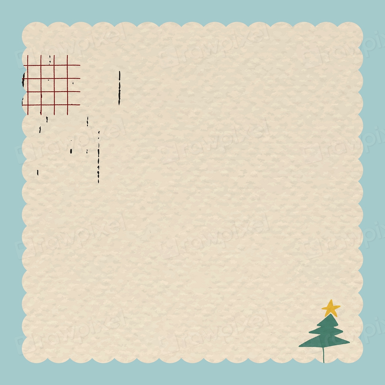 Christmas scribble patterned frame vector | Premium Vector - rawpixel