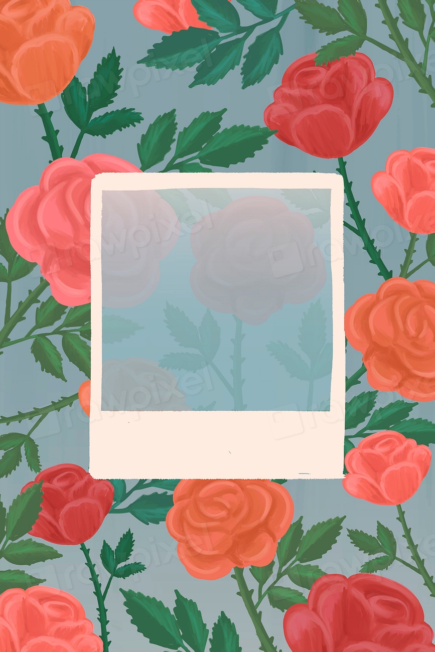 Rectangle rose frame vector | Premium Vector - rawpixel