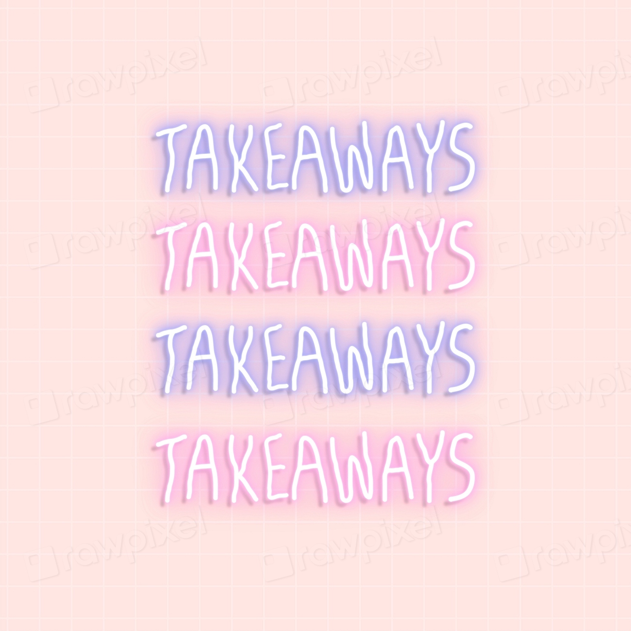 Takeaways neon signs vector | Free Vector - rawpixel