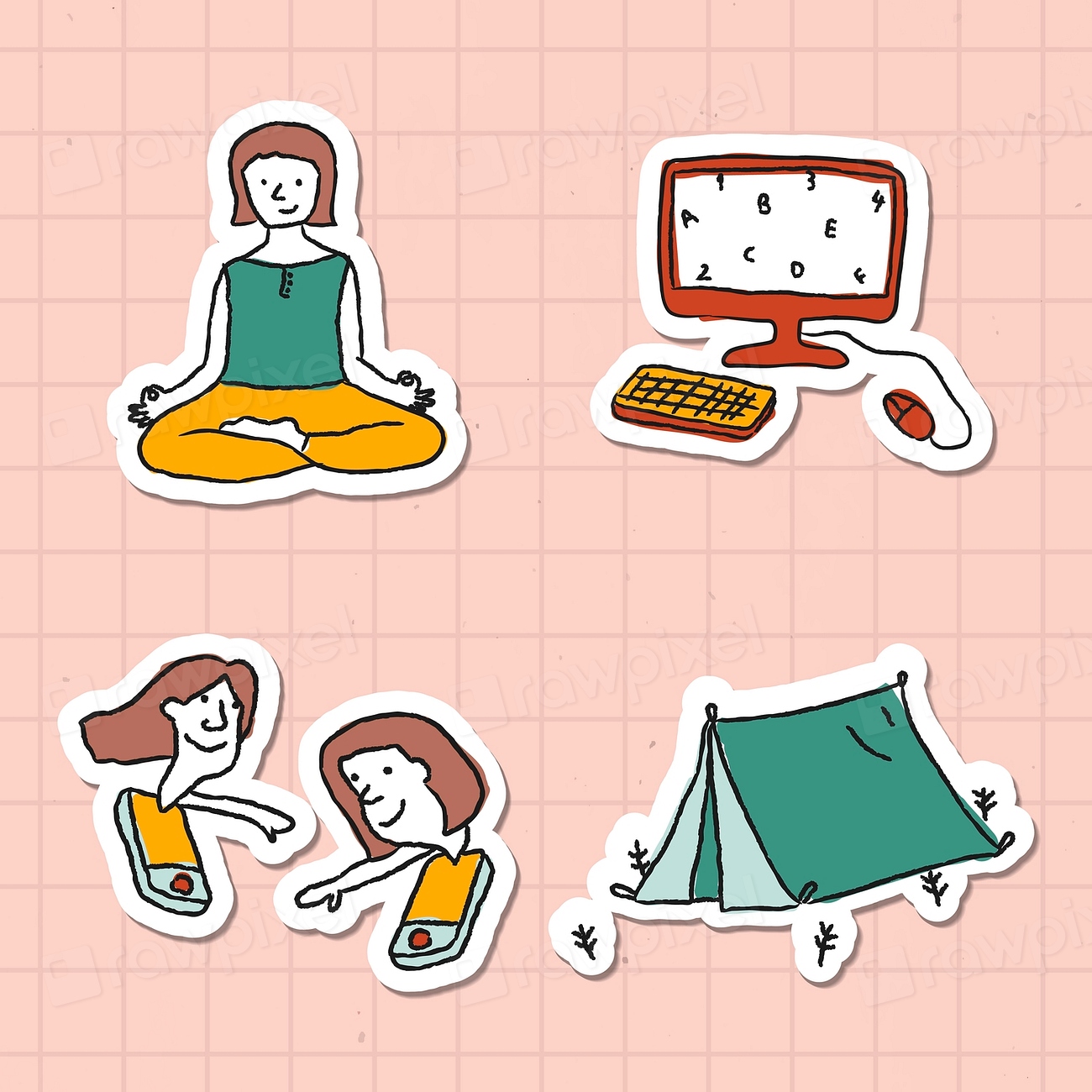 Activities at home doodle style | Premium Vector - rawpixel