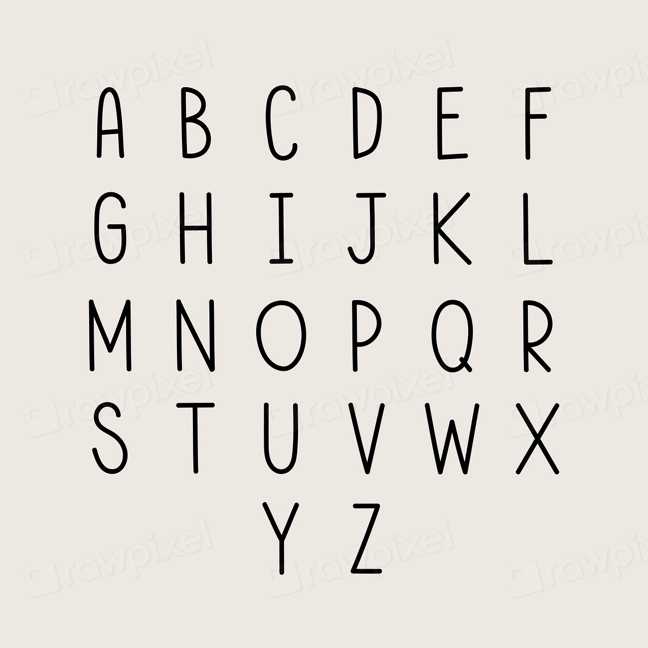 Styled alphabet set vector | Premium Vector - rawpixel