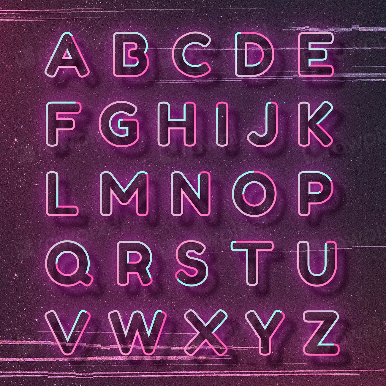 Alphabet vector pink neon font | Premium Vector - rawpixel