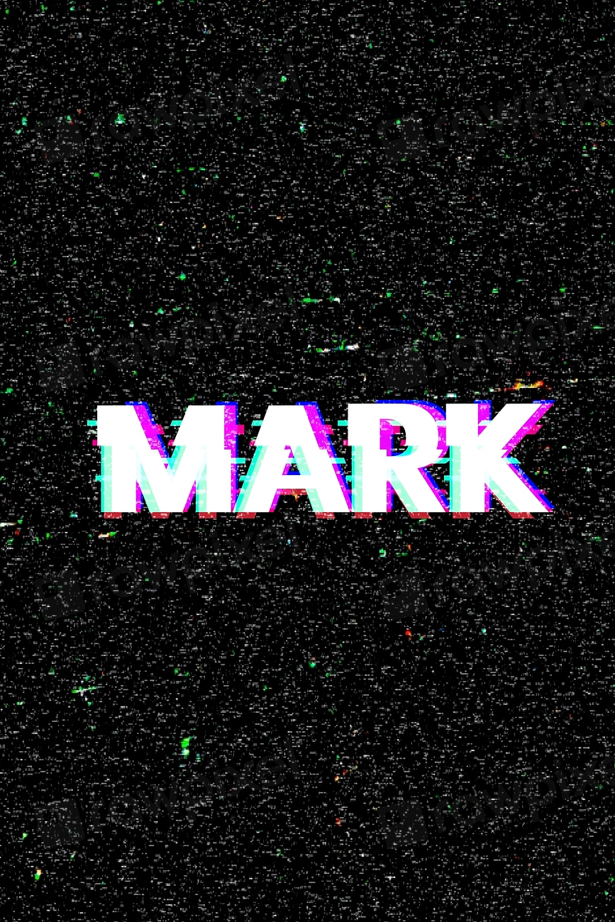 Mark name typography glitch effect | Free Photo - rawpixel