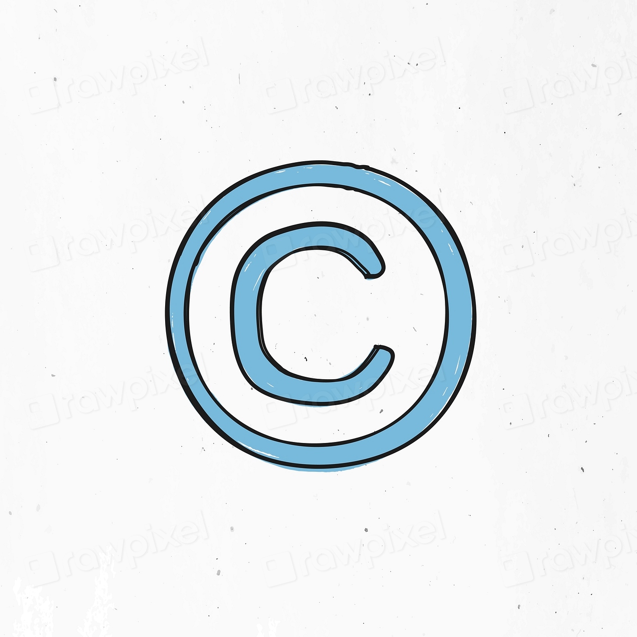 Blue copyright symbol vector clipart | Premium Vector - rawpixel