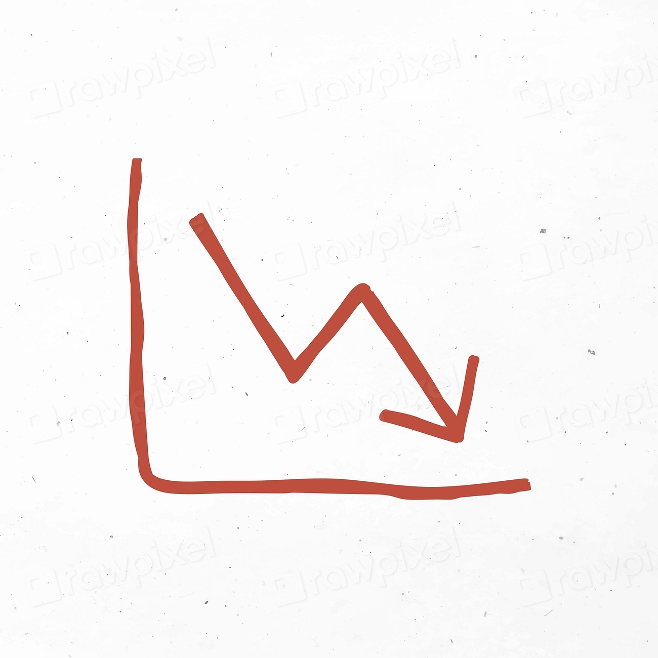 Red falling arrow vector business | Premium Vector - rawpixel
