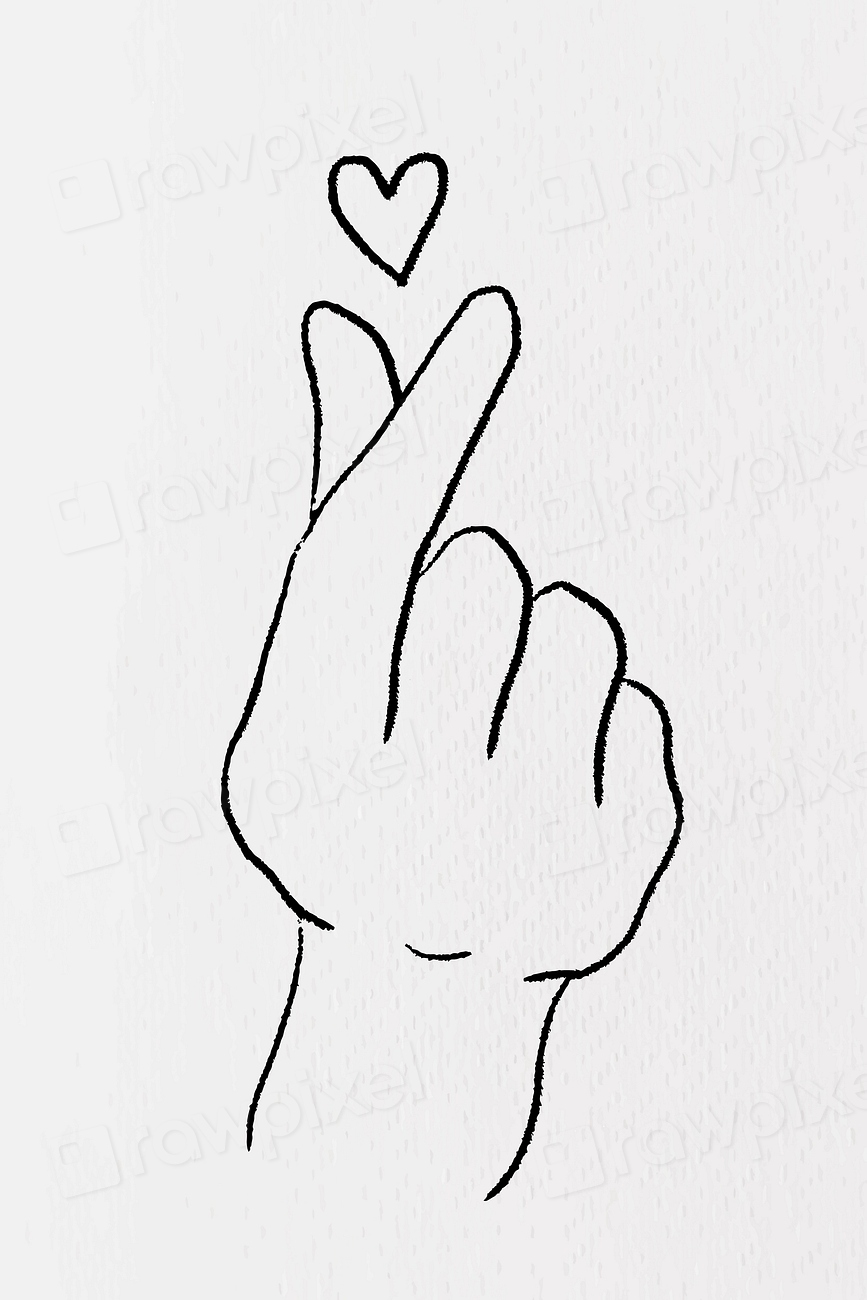 Mini heart hand sign vector | Premium Vector - rawpixel