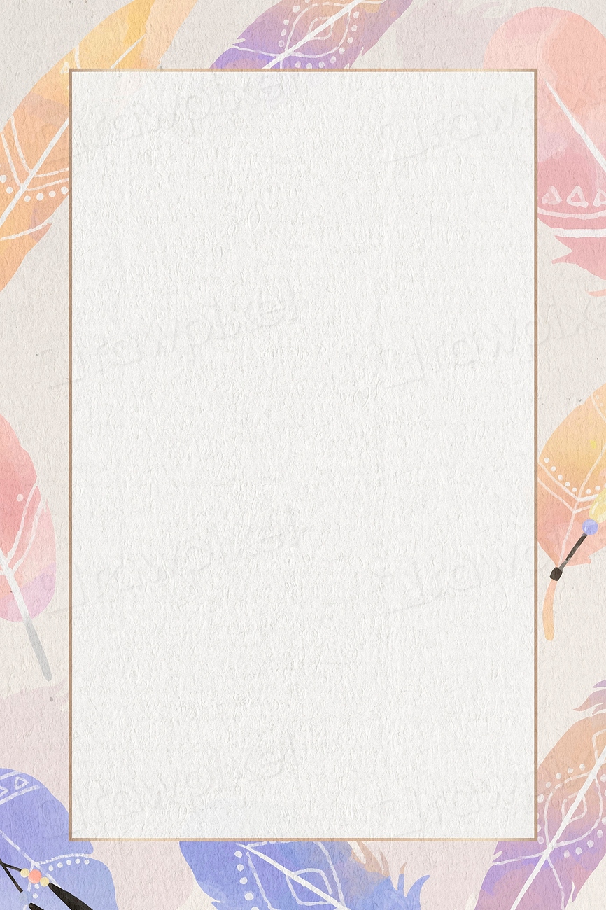 Gold frame psd pastel Boho | Premium PSD - rawpixel