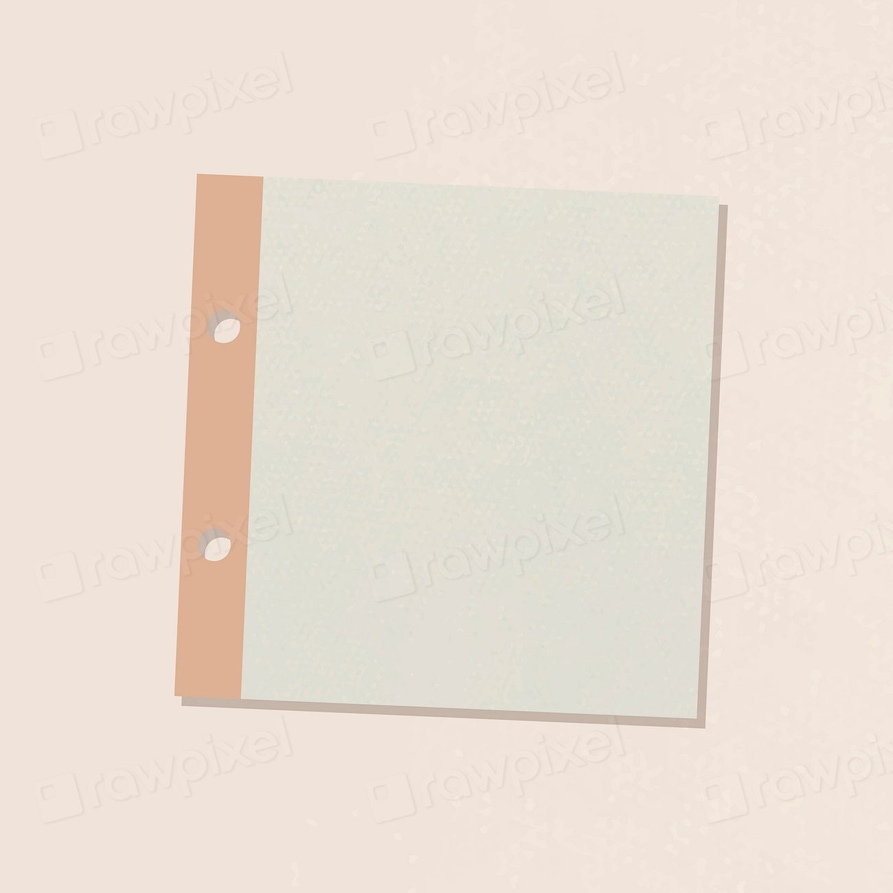 Beige hole punched notepaper journal | Premium Vector - rawpixel