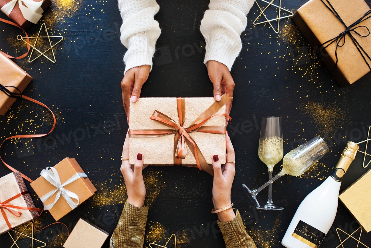 Celebration concept giving a present | Premium Photo - rawpixel