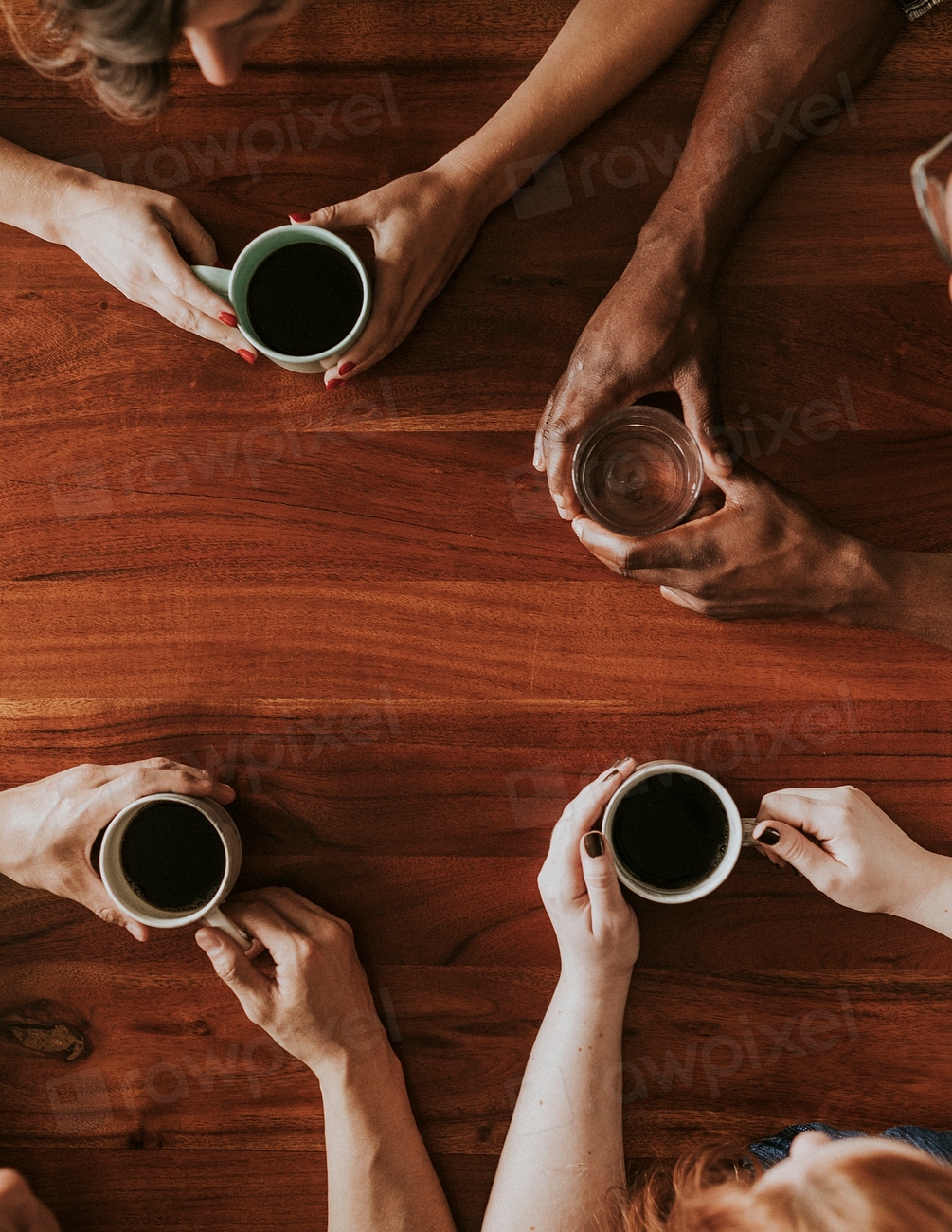 Friends having coffee talking cafe | Premium Photo - rawpixel