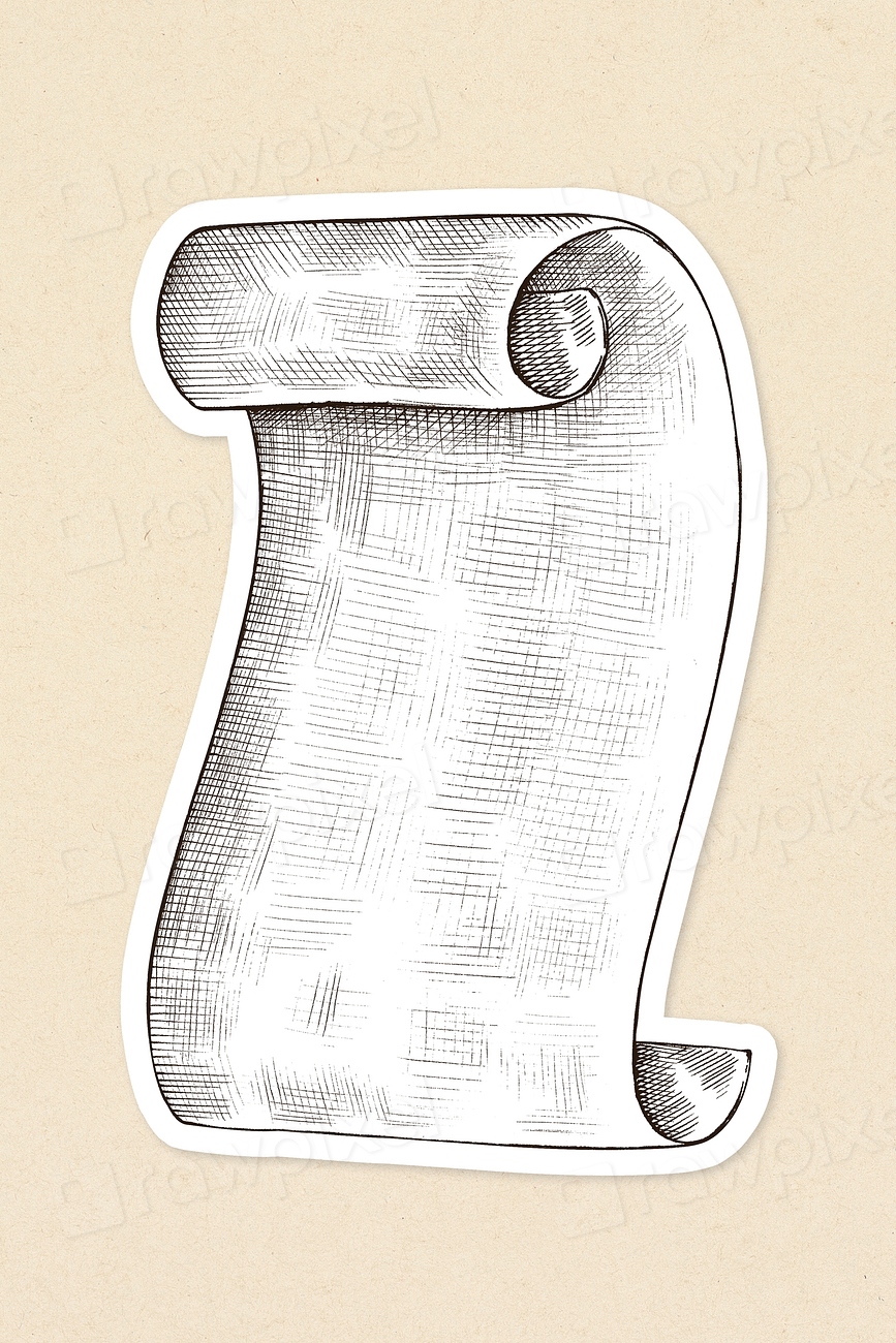 Hand drawn parchment paper roll | Premium PSD - rawpixel