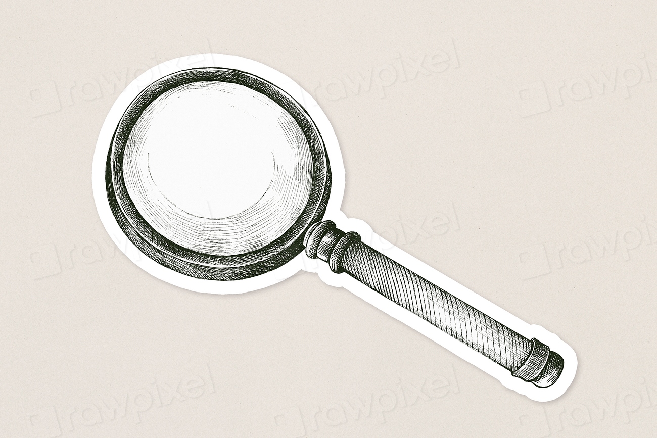 Hand drawn retro magnifying glass | Premium PSD - rawpixel