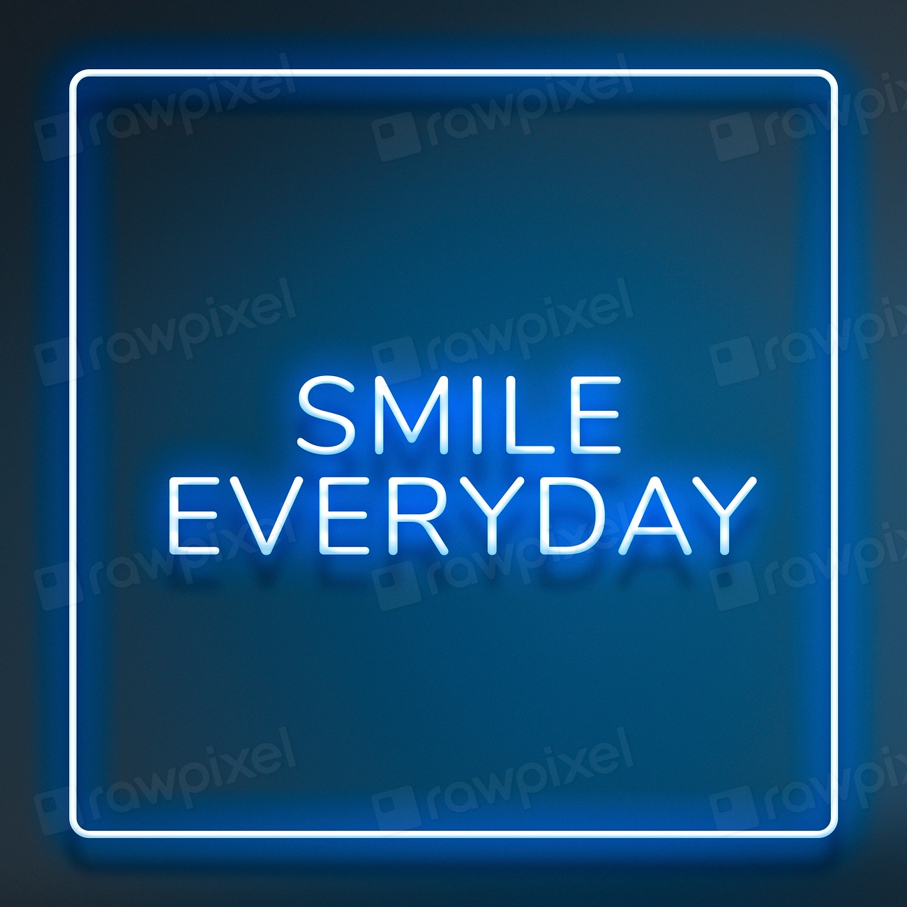 Blue smile everyday neon sign | Free Photo - rawpixel