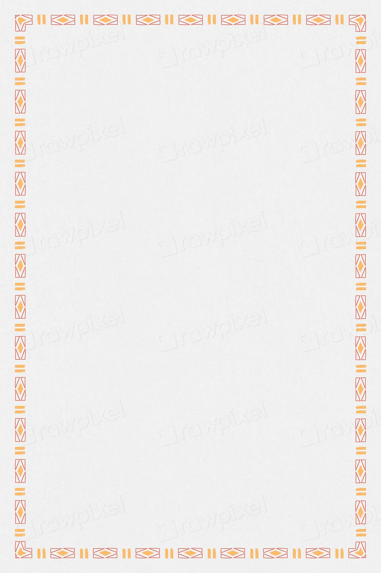 Orange ethnic frame element gray | Premium PSD - rawpixel