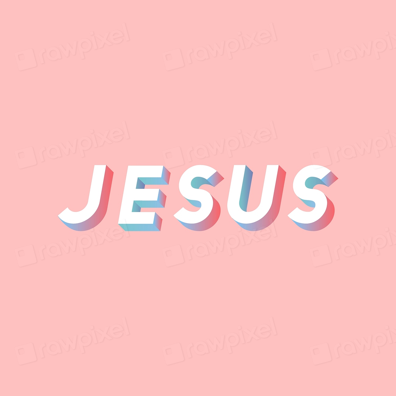Jesus text 3d effect gradient | Free Photo - rawpixel