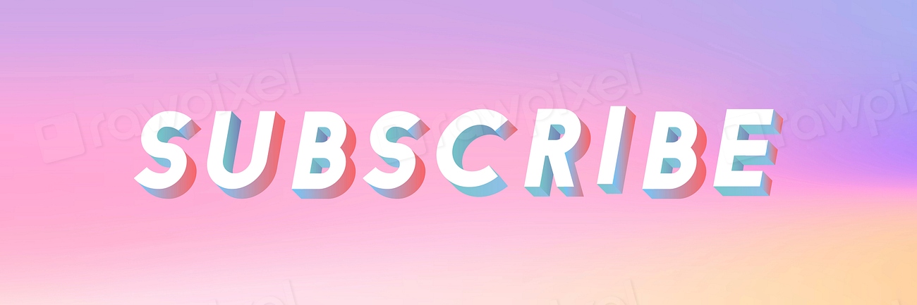 Isometric word Subscribe typography pastel | Premium Vector - rawpixel
