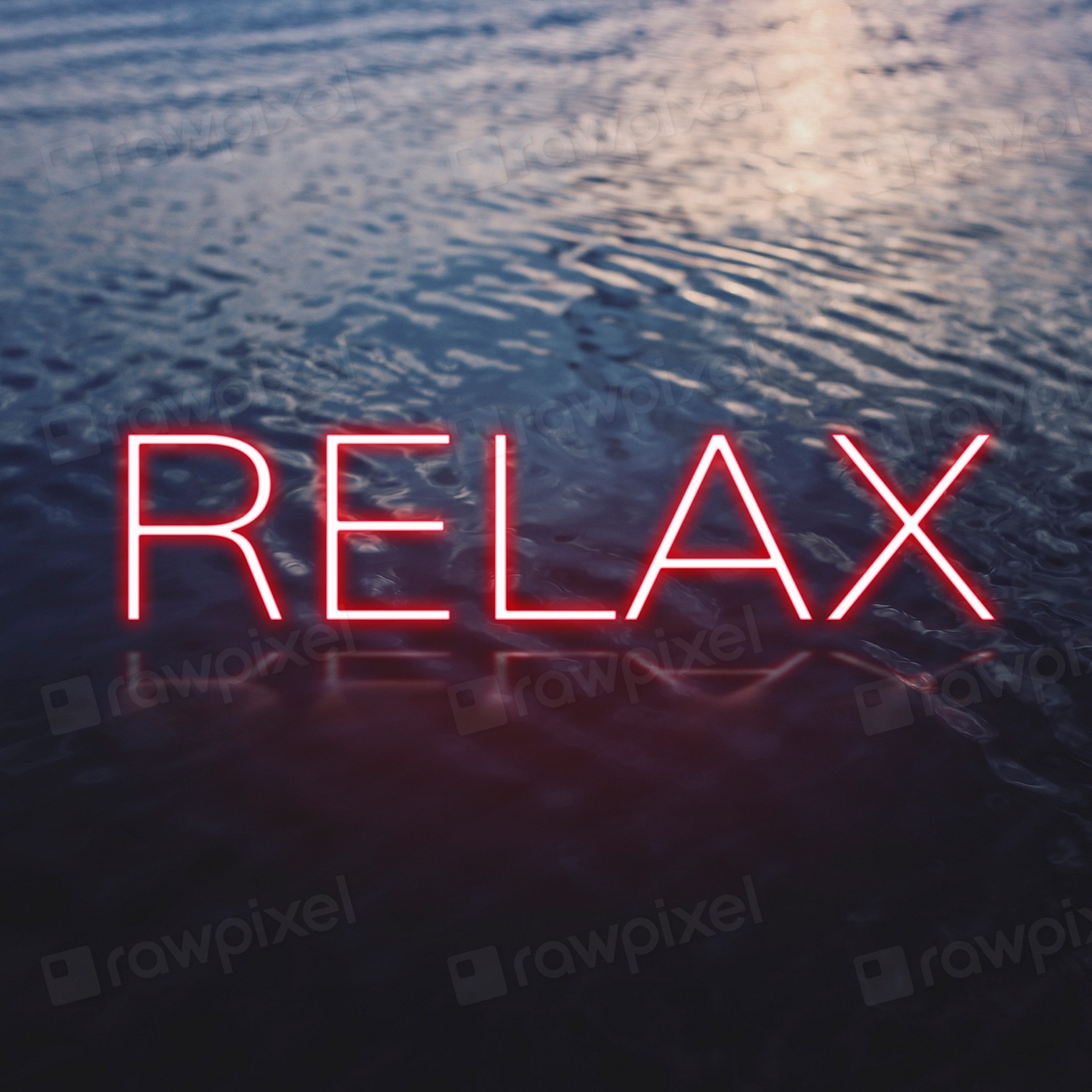 RELAX word pink neon typography | Free Photo - rawpixel
