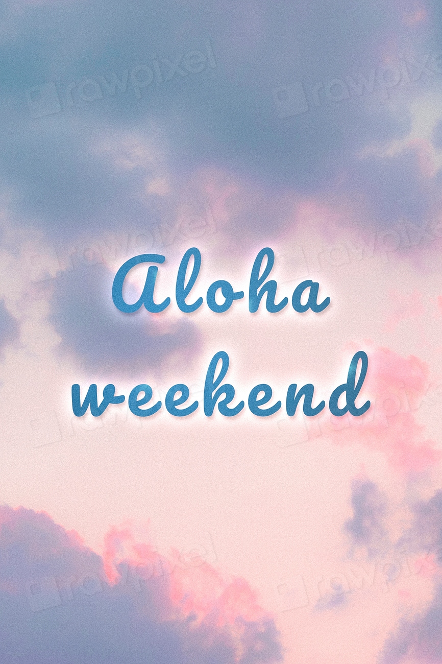 Aloha weekend neon glow typography | Free Photo - rawpixel